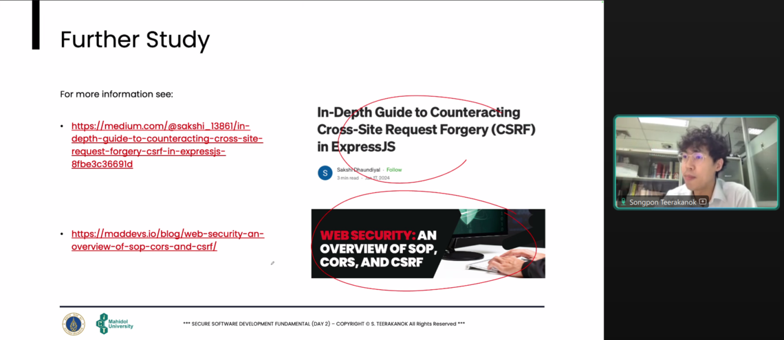 ICT Mahidol hosted “Secure Software Development Fundamentals” Workshop ...